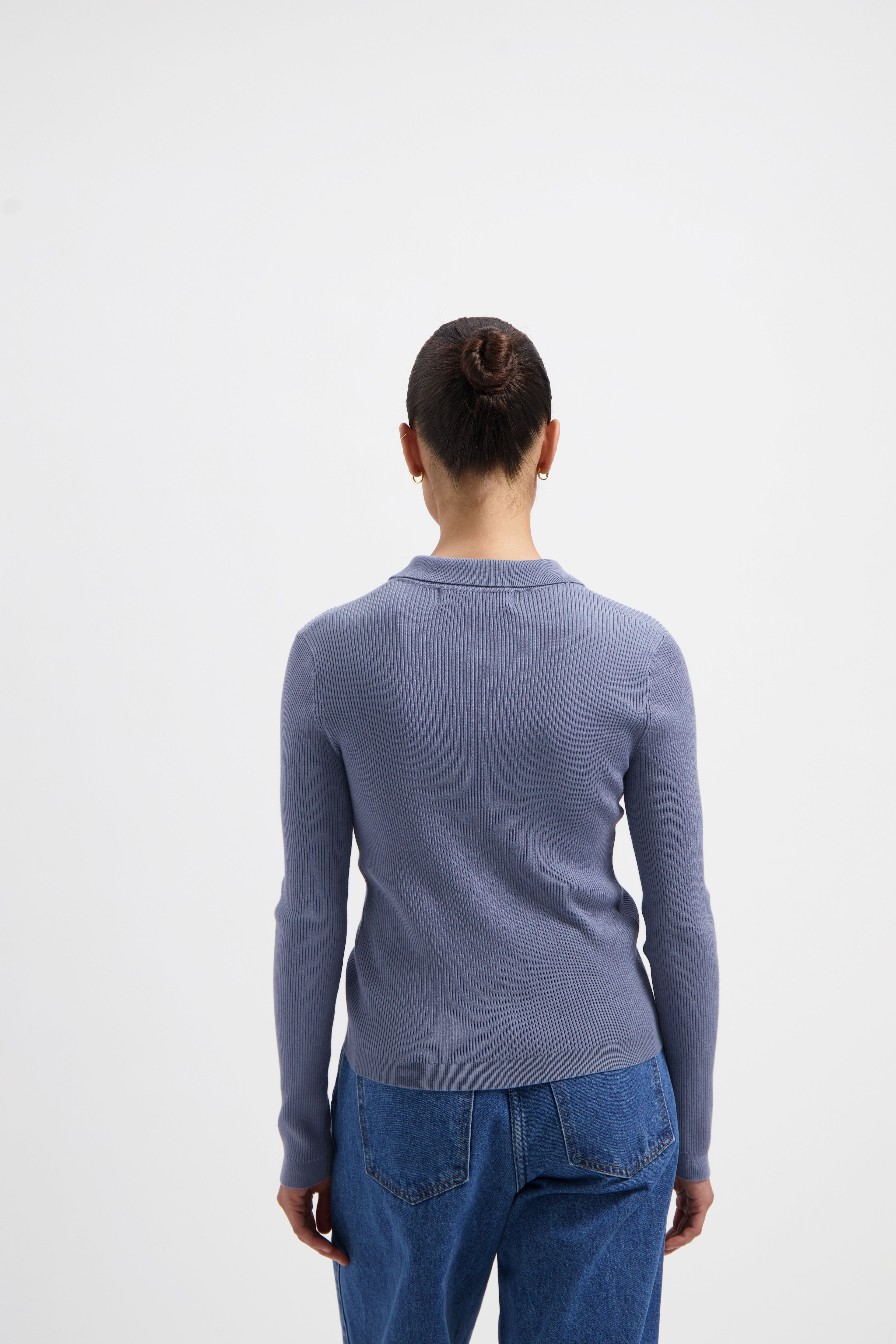 NOUS SOMMES LABELS – WINNIE POLO KNIT LIGHT BLUE | Online Outlet | Otrium