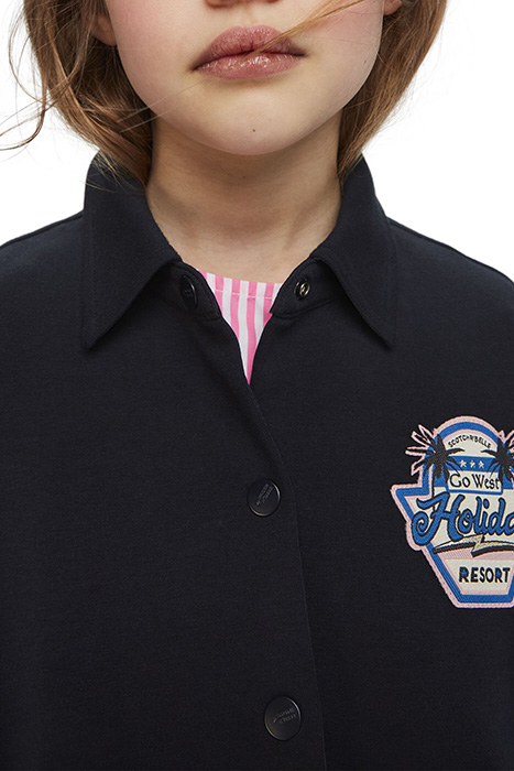 TAILORED HEAVY JERSEY BOXY FIT JACKET WITH SPORTY BADGE NIGH | Online ...