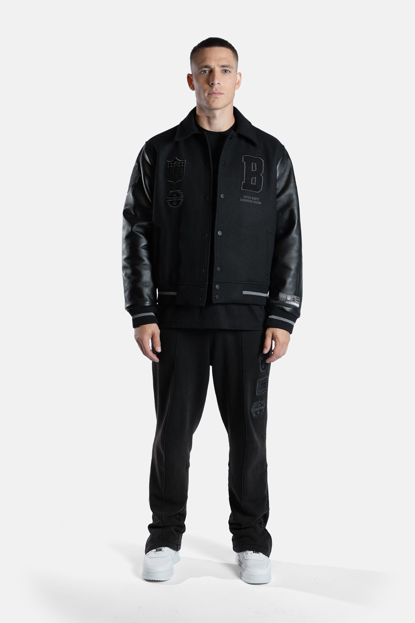 NFL X BALR. VARSITY JACKET JET BLACK | Online Outlet | Otrium