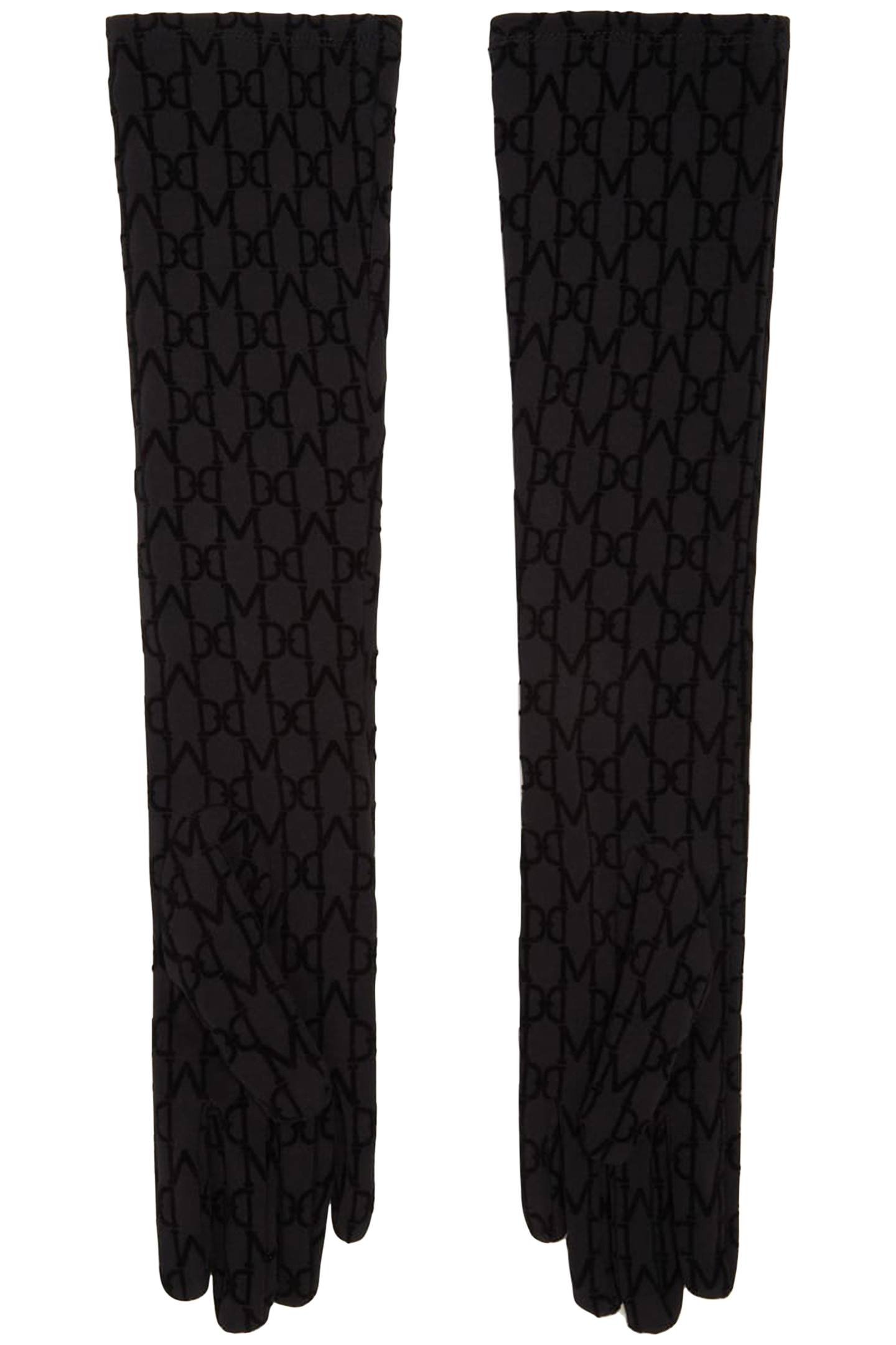 MARCIANO BY GUESS LOGO FLOCK LONG GLOVES JET BLACK | Online Outlet | Otrium